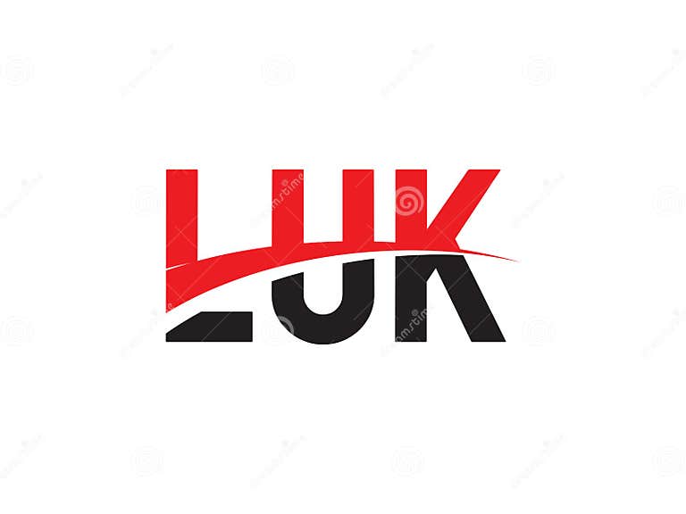 LUK Letter Initial Logo Design Stock Vector - Illustration of swoosh ...