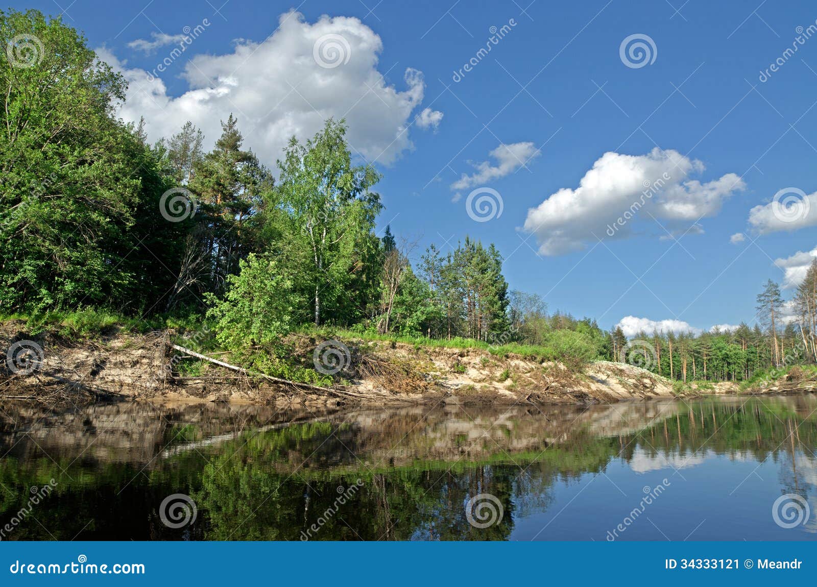 Lukh river (Russia) stock image. Image of russia, water - 34333121