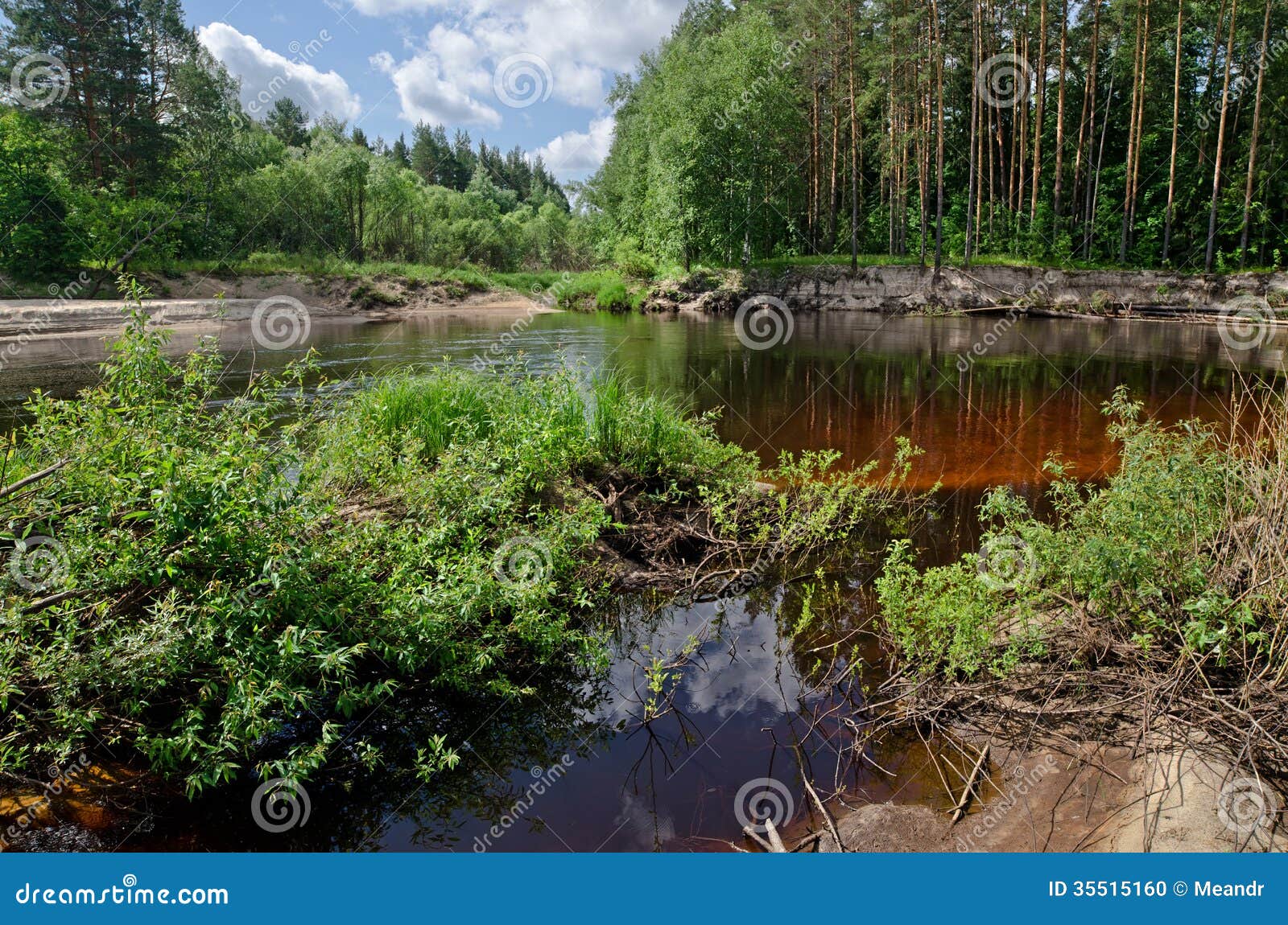 Lukh river (Russia) stock photo. Image of summer, landscape - 35515160