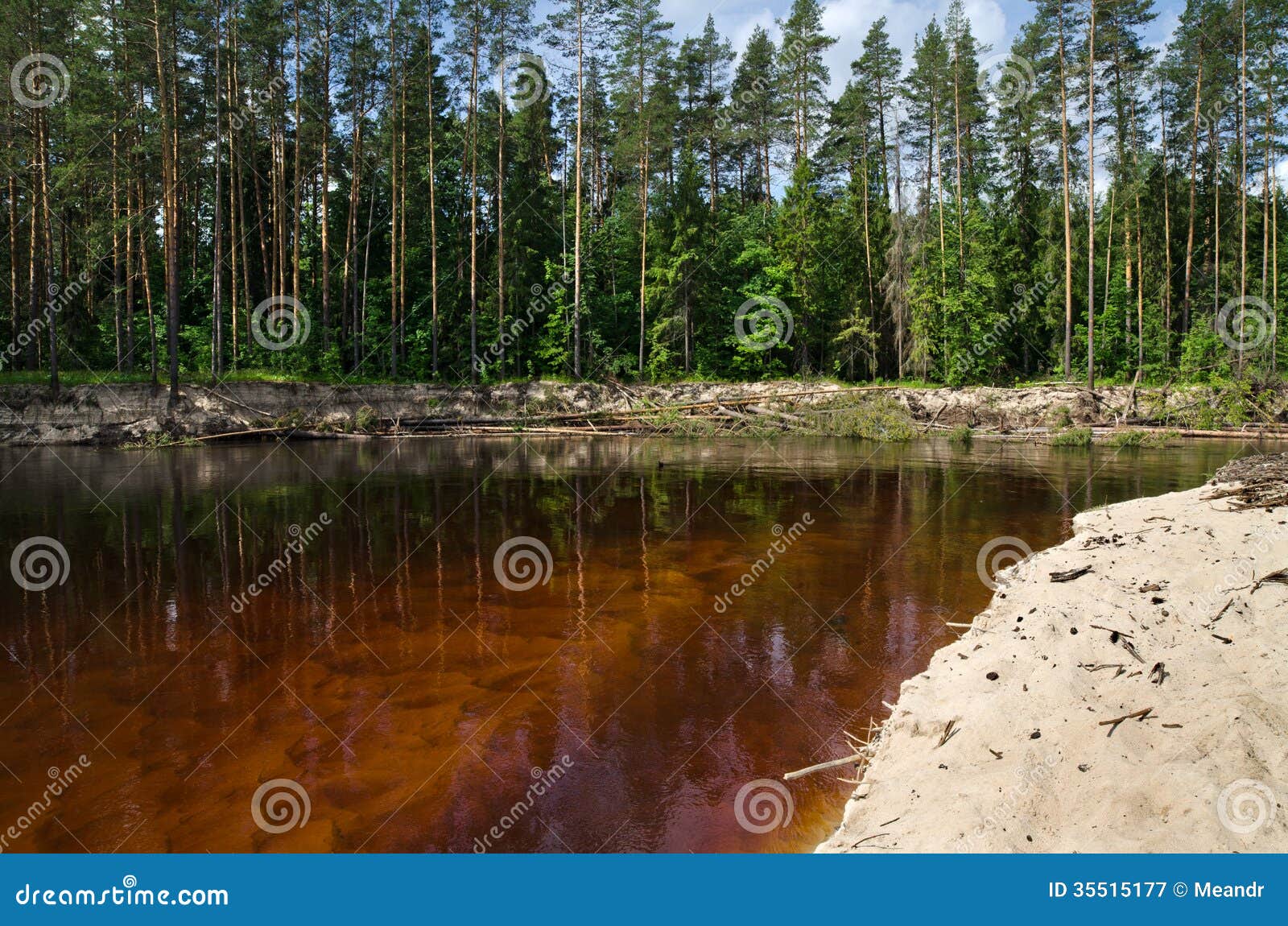 Lukh river (Russia) stock image. Image of reflection - 35515177