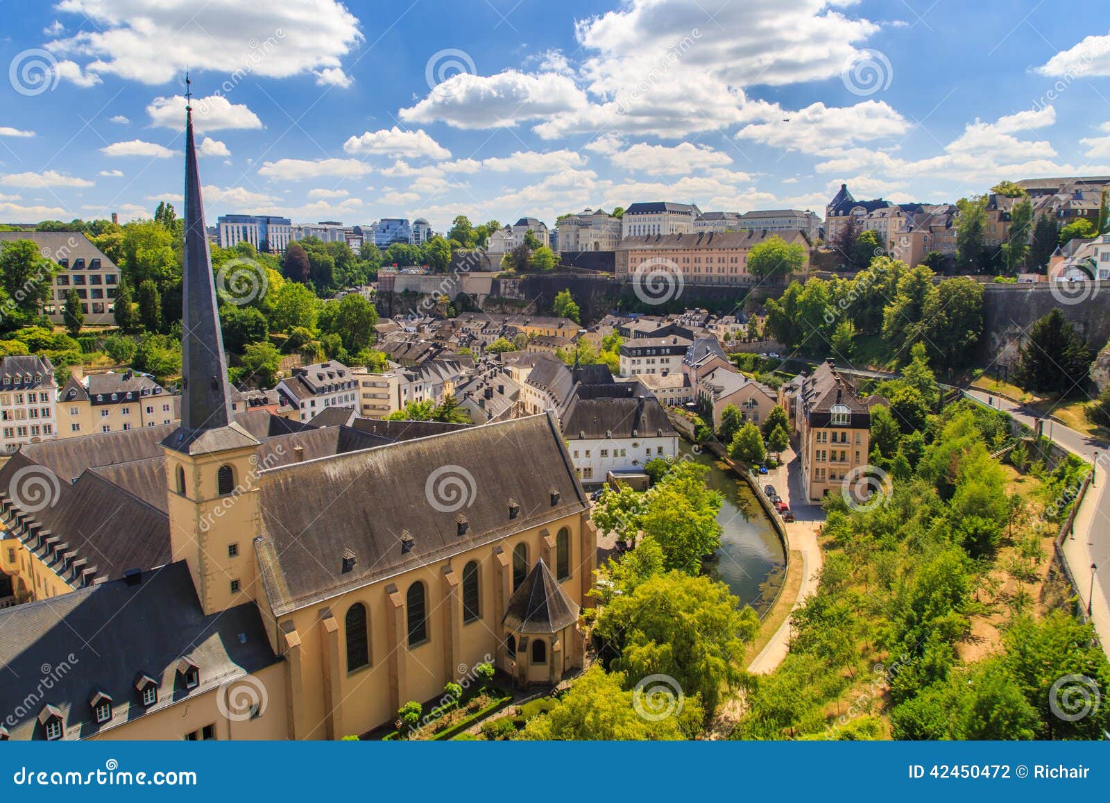 Luksemburg Miasta Linia Horyzontu Zdjęcie Stock - Obraz złożonej z ...