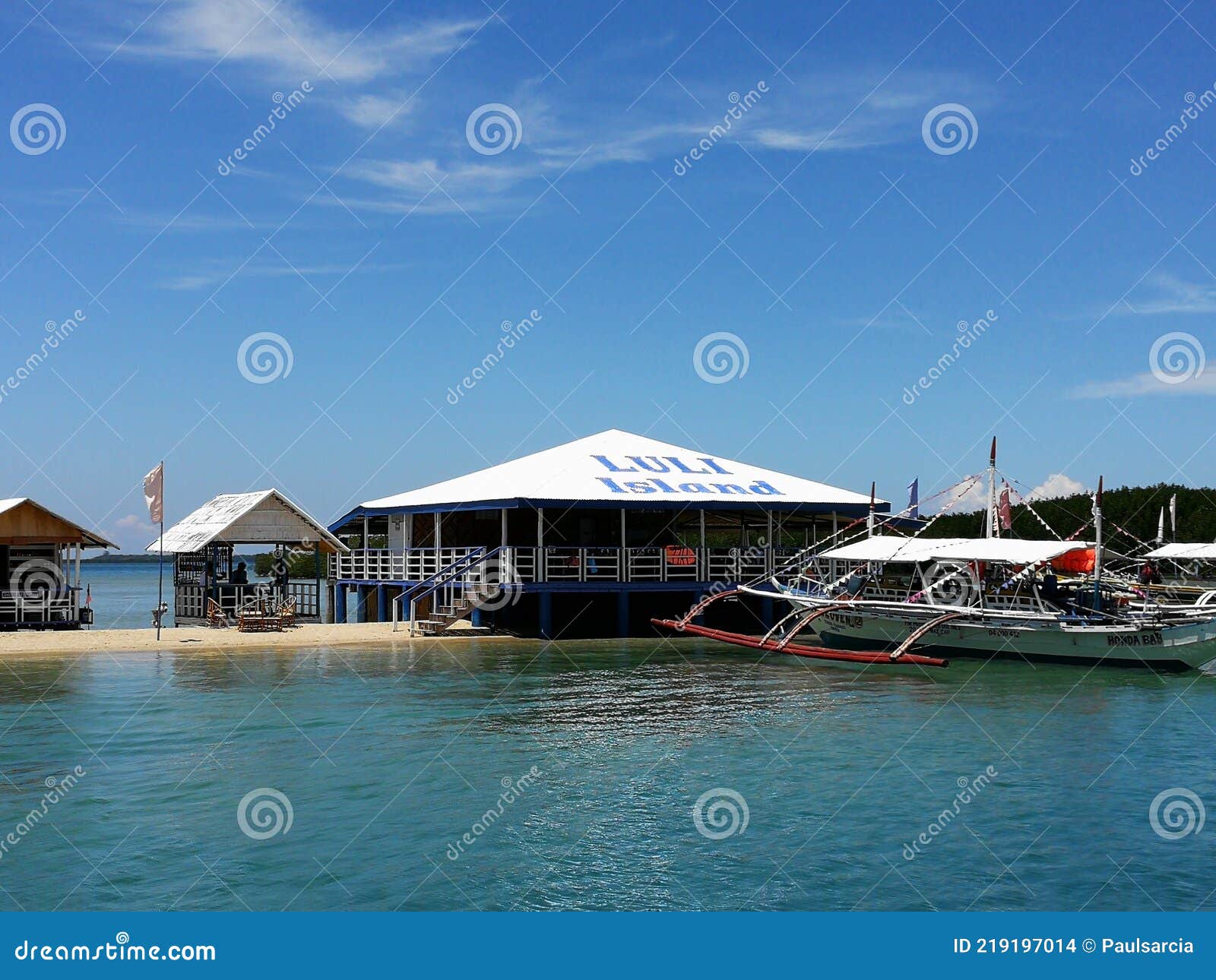 Luli Island Palawan editorial stock image. Image of boat - 219197014
