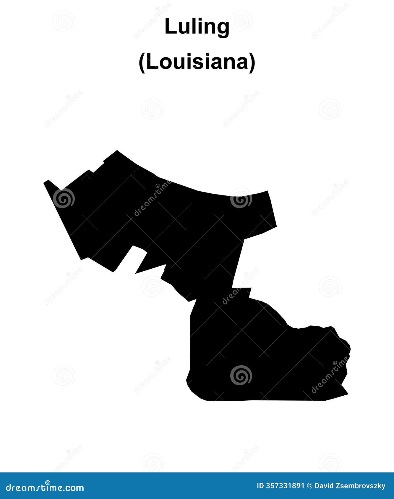 Luling outline map stock illustration. Illustration of city - 357331891