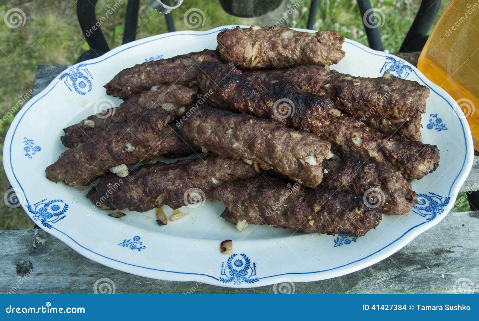 Lulja-kebab stock photo. Image of fire, dinner, barbecue - 41427384