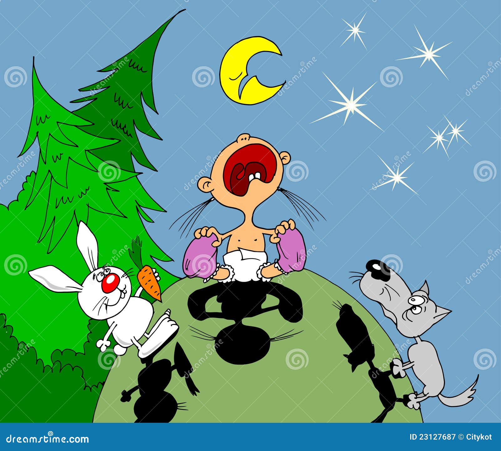 Lullaby stock vector. Illustration of dark, child, education - 23127687