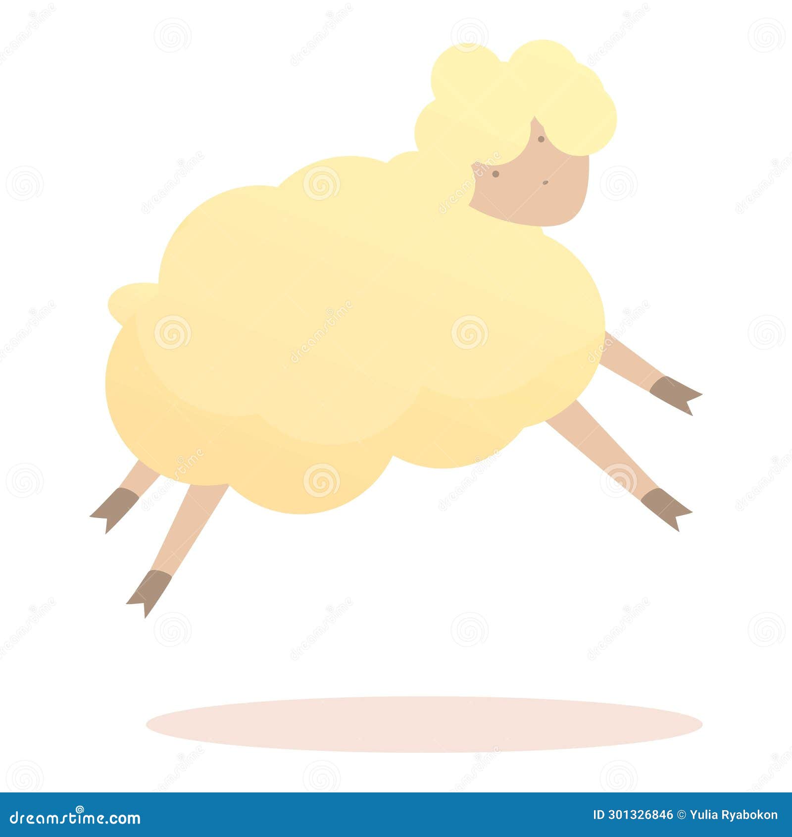 Lullaby Dream Sheep Icon Cartoon Vector. Cloud Dream Stock Vector ...