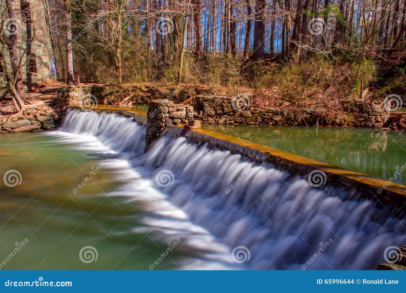 Lullwater Waterfall Spillway Through A Window Stock Image ...