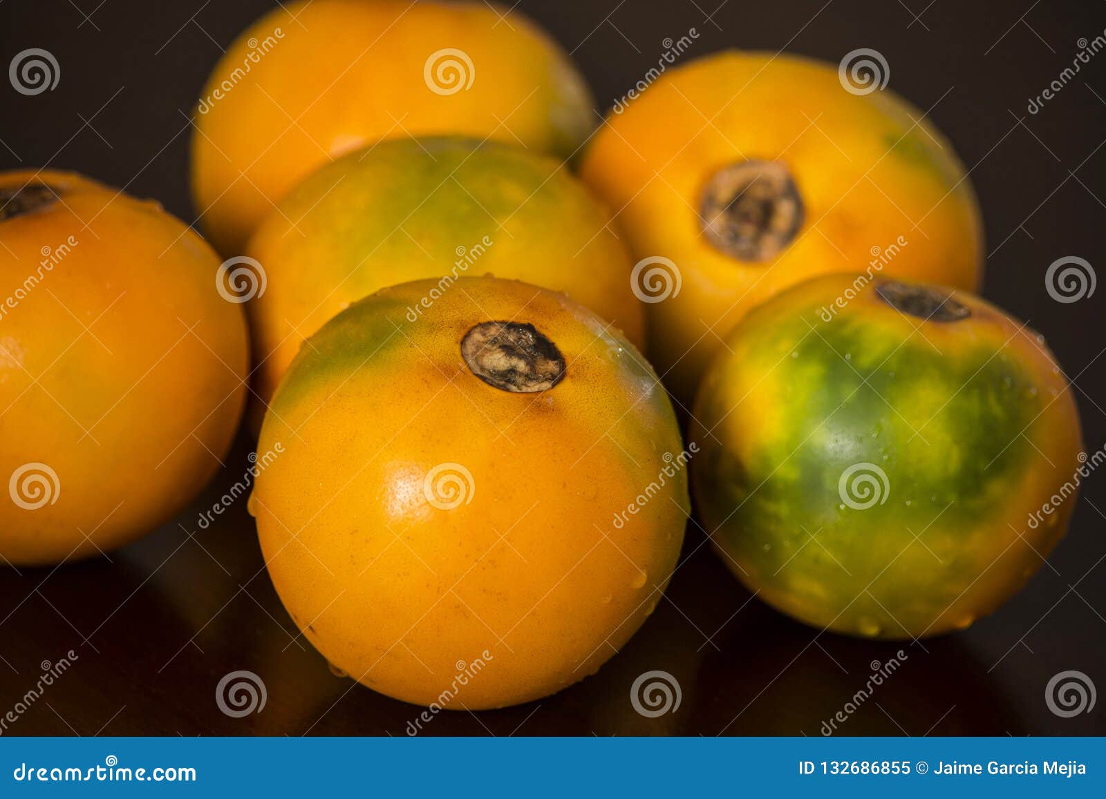 Lulo Tropical Fruit Solanum Quitoense Stock Image - Image of quitoense ...