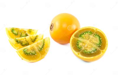 Lulo fruit from Colombia stock photo. Image of ecuador - 16766352