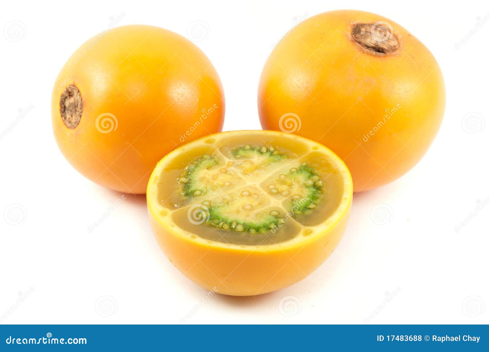 Lulo fruit from Colombia stock photo. Image of close - 17483688