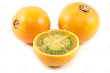 Lulo fruit from Colombia stock photo. Image of close - 17483688