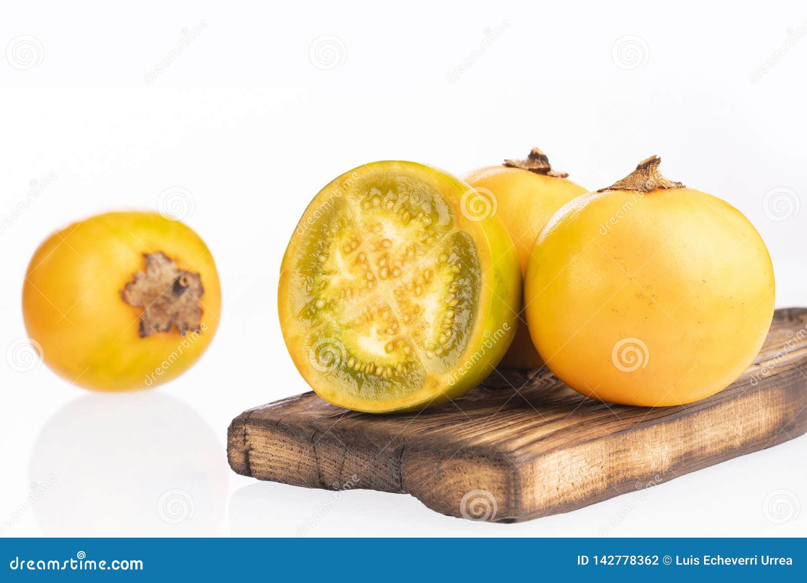 Lulo Fruit from Colombia - Solanum Quitoense Stock Photo - Image of ...