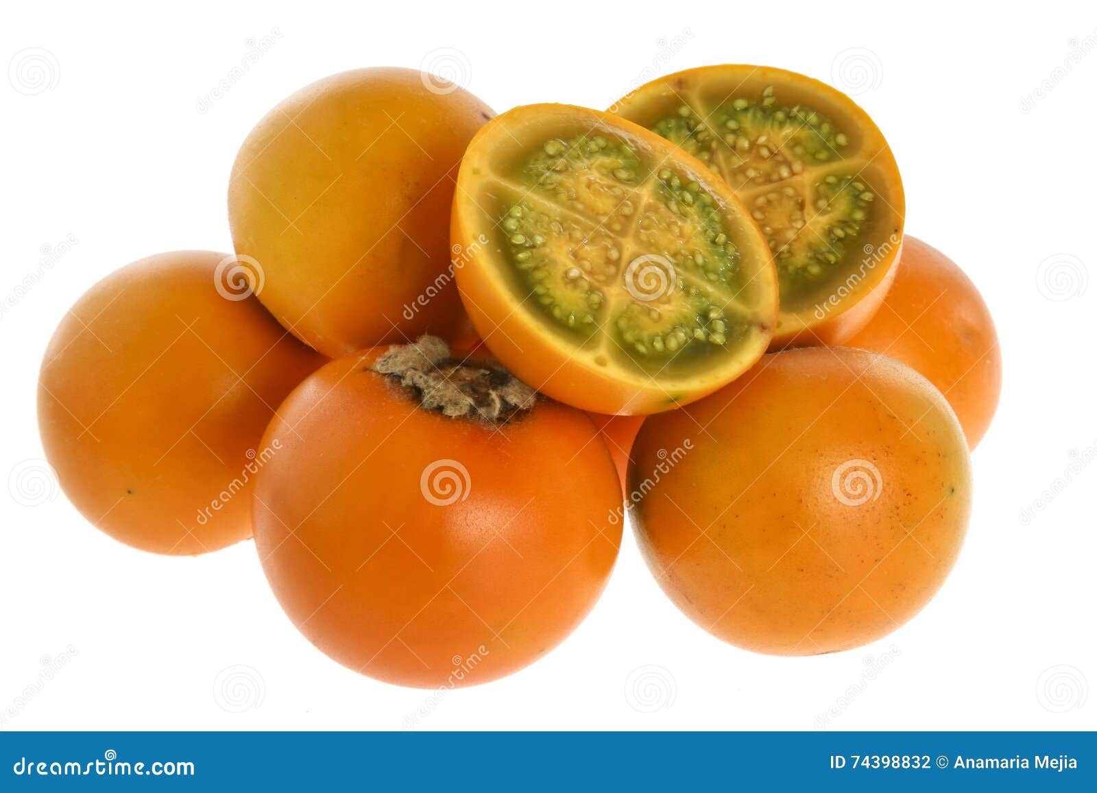 Lulo (Solanum quitoense) stock photo. Image of quitoense - 74398832
