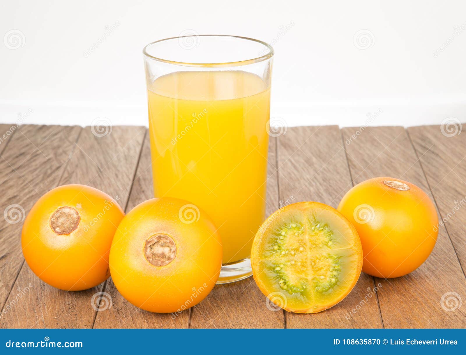 Lulo Tropical Fruit and Juice - Solanum Quitoense Stock Photo - Image ...