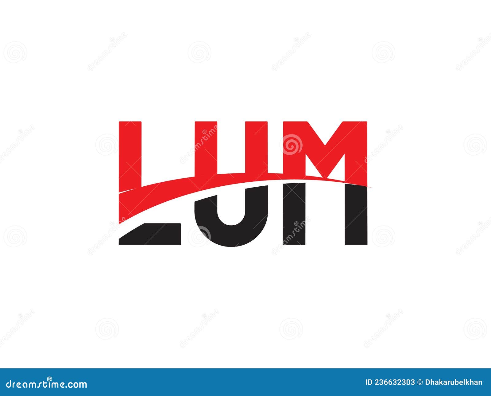 LUM Letter Initial Logo Design Stock Vector - Illustration of banner ...