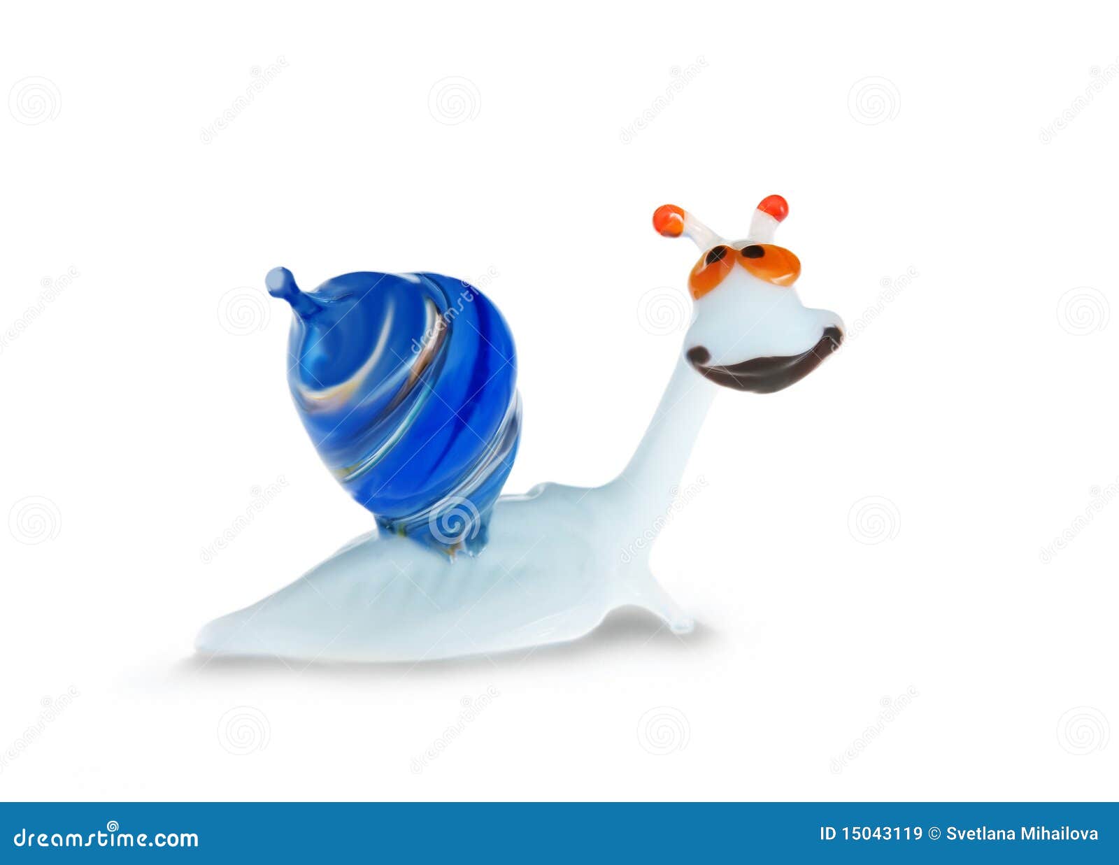 Lumaca di vetro divertente immagine stock. Immagine di lumaca - 15043119