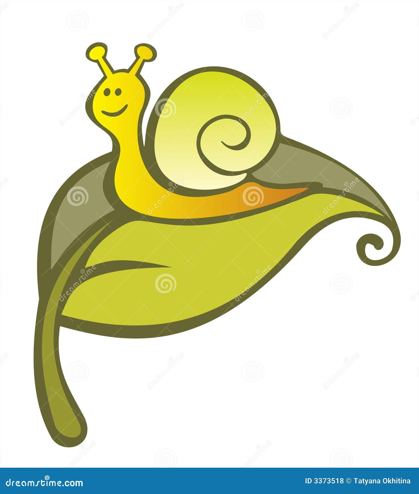 Lumaca in modo divertente illustrazione vettoriale. Illustrazione di ...
