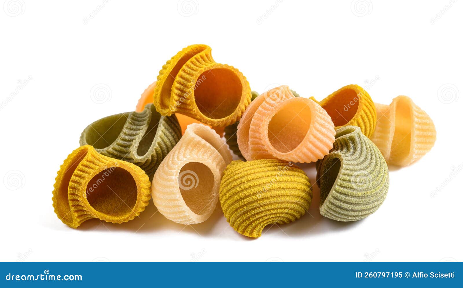 Pasta Pile On Pastel Pink Surface. Cute Shape Of Raw, Uncooked Pasta On ...