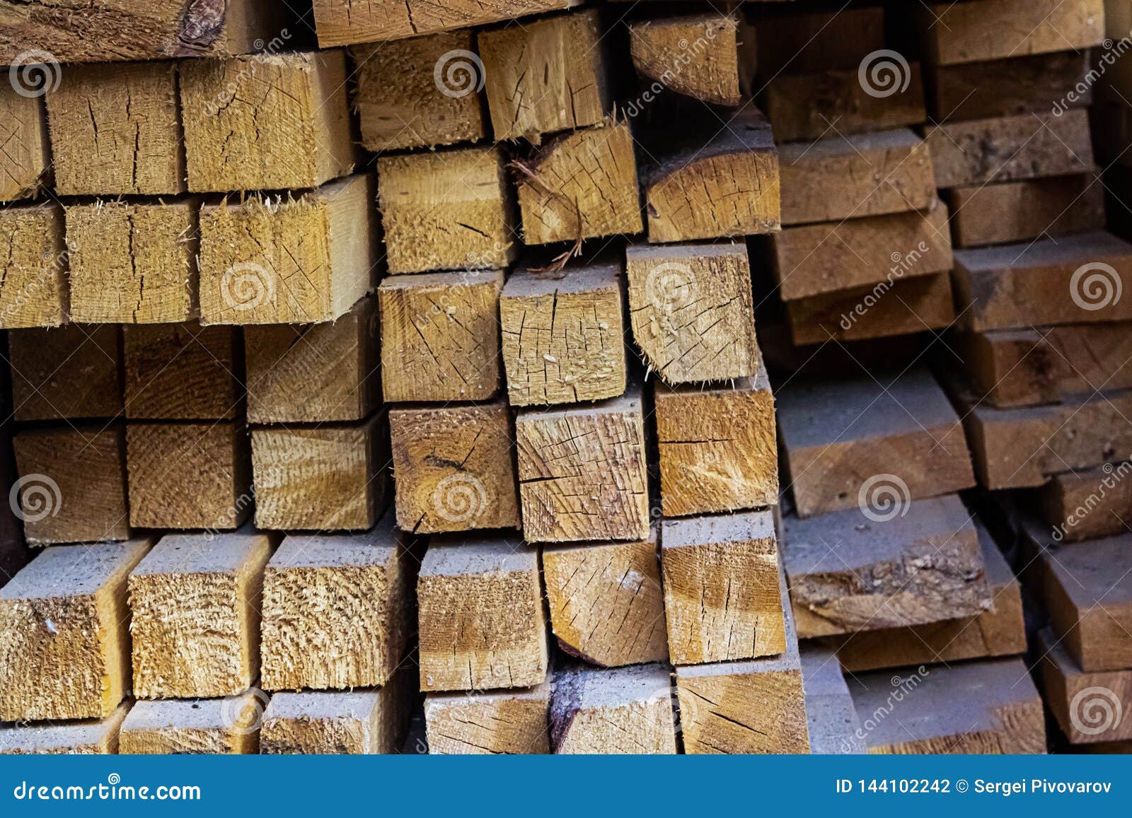 Lumber Many Square Long Blocks Stack Pile Light Beige Design Base Web ...