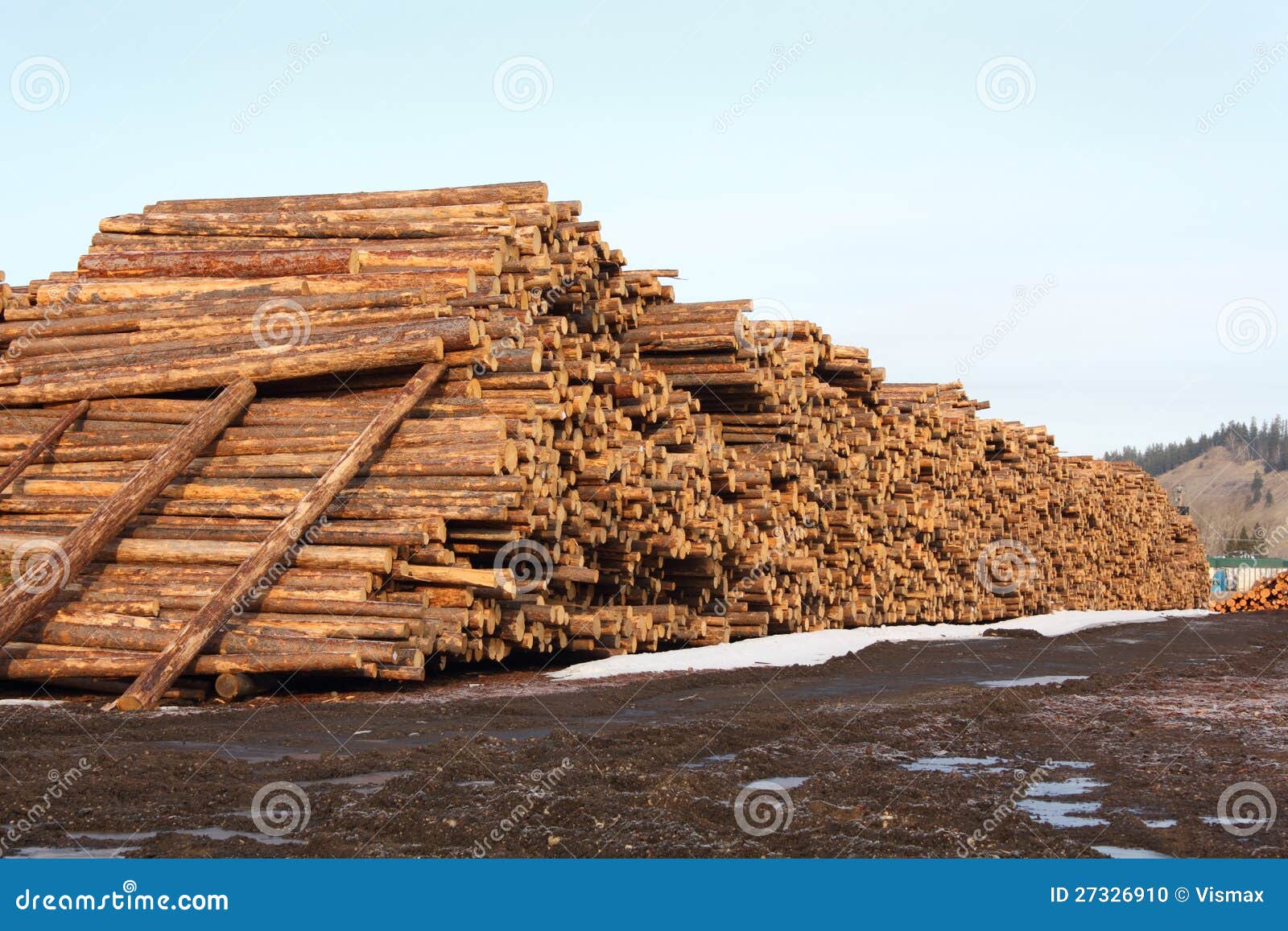 Lumber Mill Log Pile stock photo. Image of prince, heap - 27326910