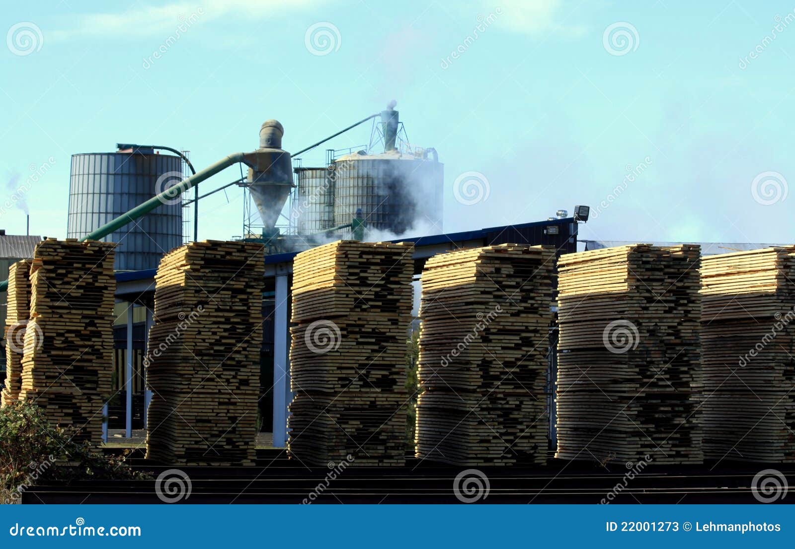 Lumber Mill and Stacked Boards Stock Image - Image of stacked, industry ...