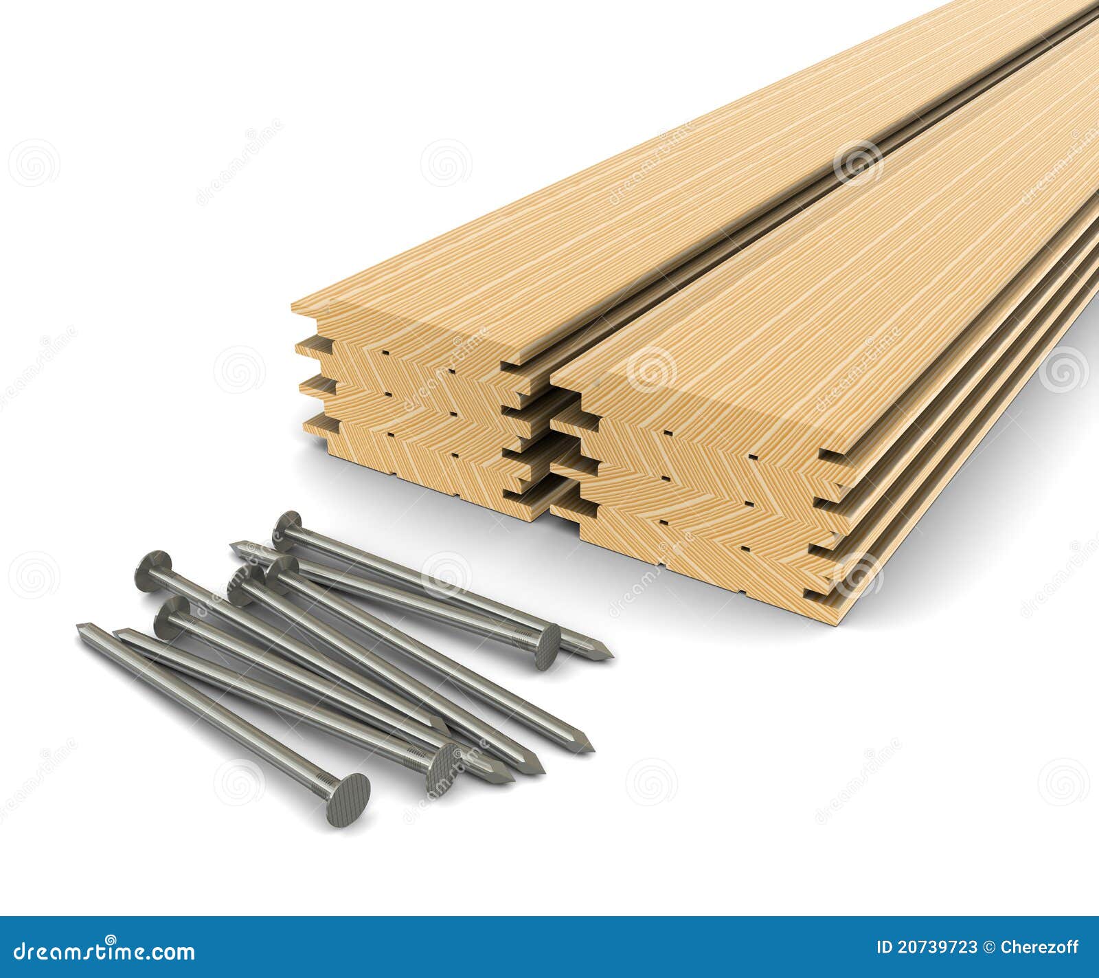 Lumber and Nails - Material for Construction Stock Illustration ...