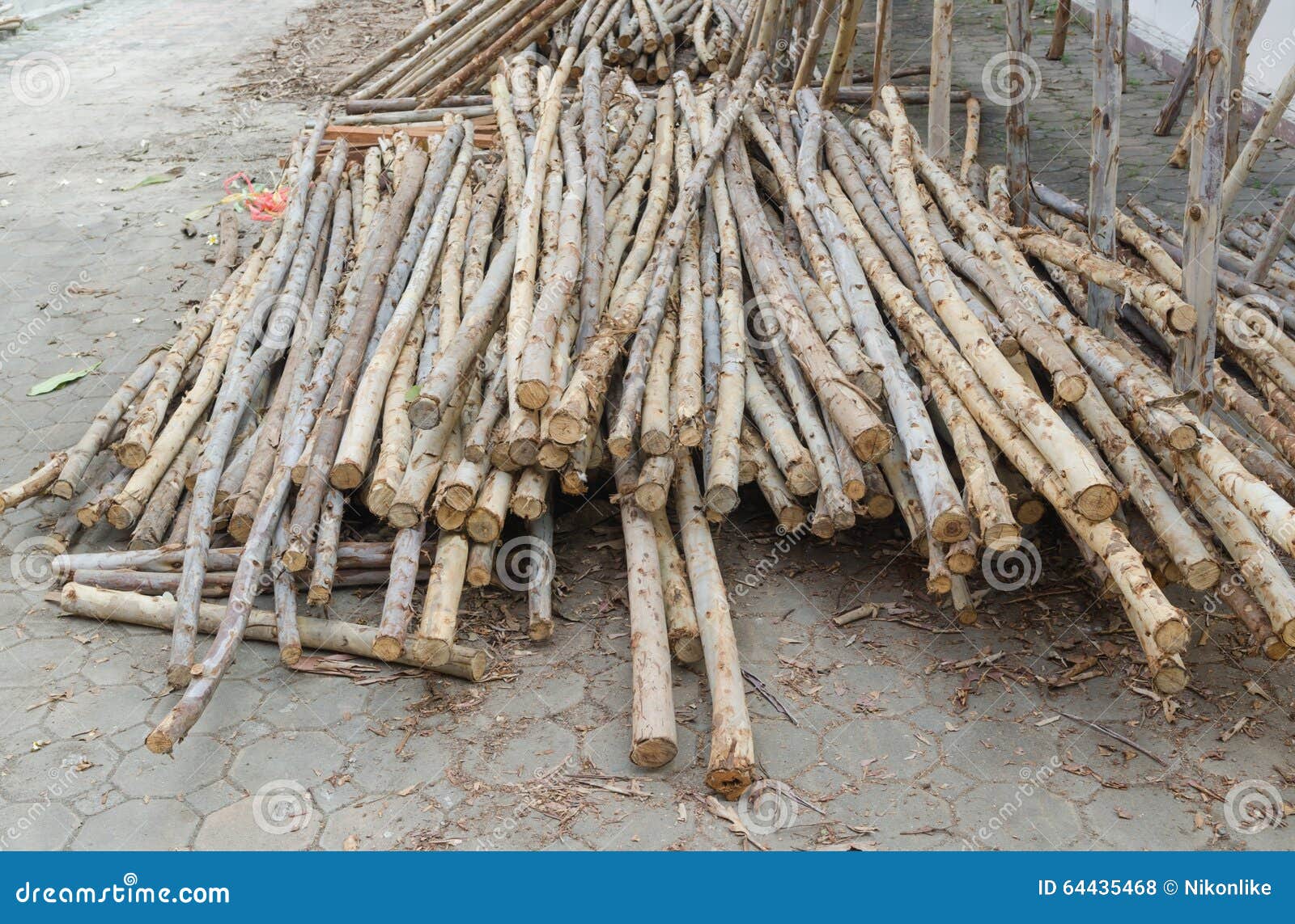 Lumber Pile at Construction Site Stock Photo - Image of outdoors, wood ...