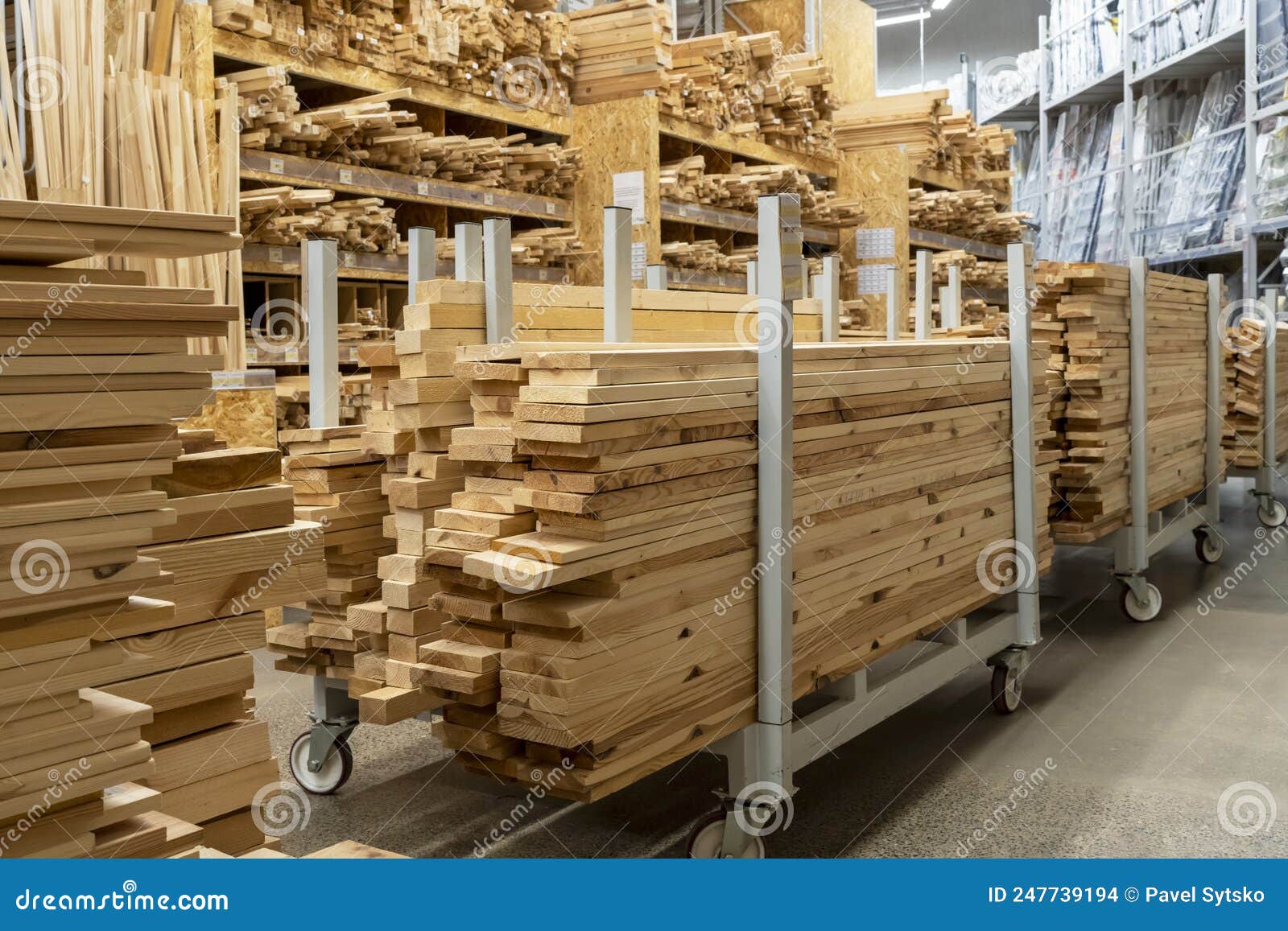 Lumber is Sold in a Store for Construction and Repair Stock Photo ...
