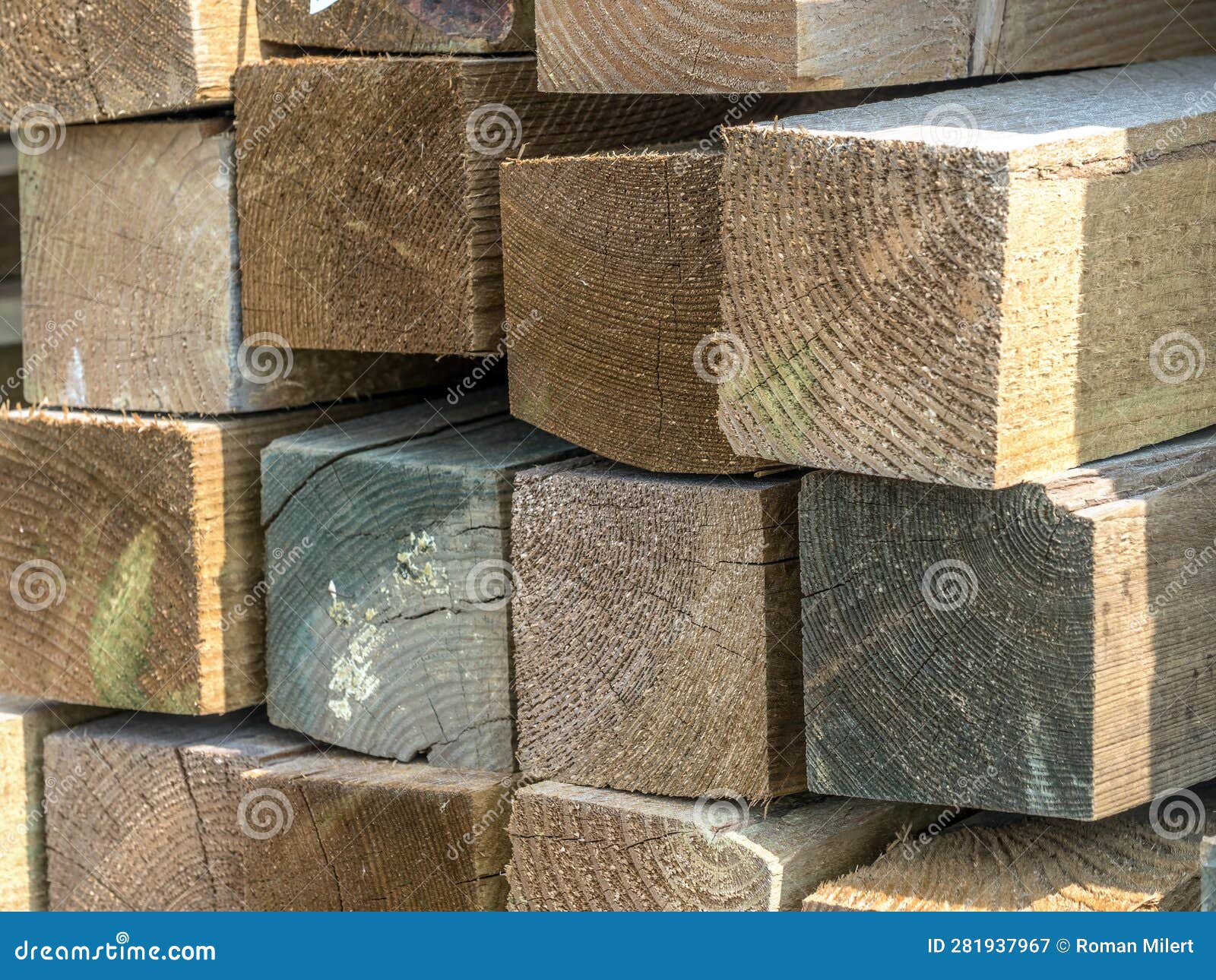 Lumber Stock Stacked Up in Layers Stock Image - Image of warehouse ...