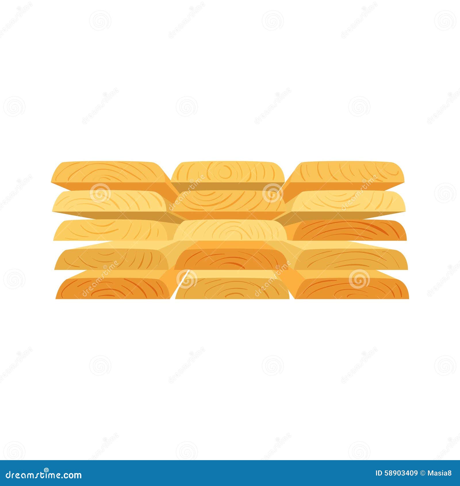 Lumber (timber), Stack Of Wooden Planks (bars), Royalty-Free Cartoon ...
