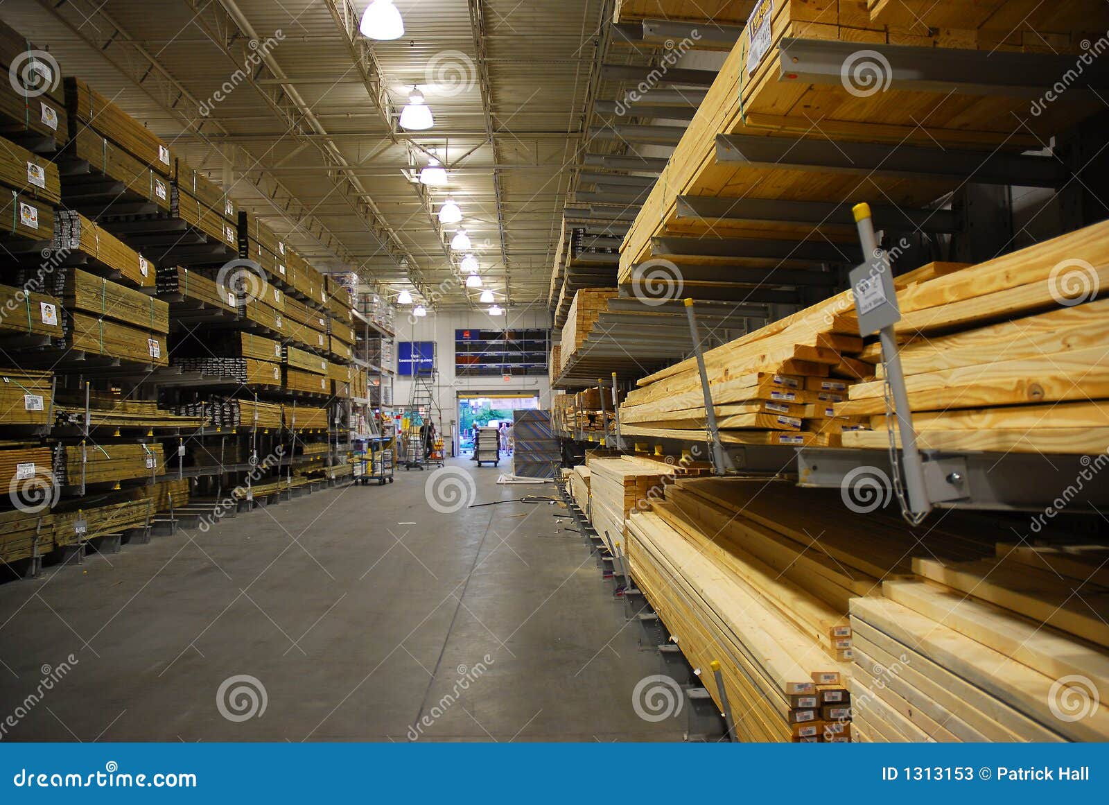 A Lumber Warehouse Located In A Stack. Industrial Wood Royalty-Free ...