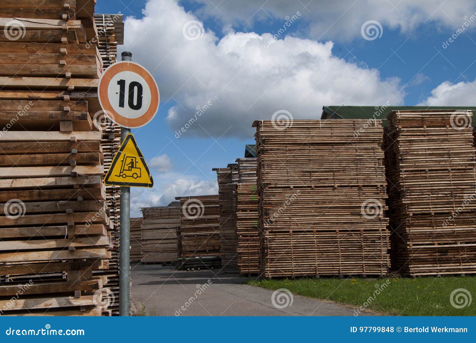 Lumber yard, wooden boards stock photo. Image of build - 97799848