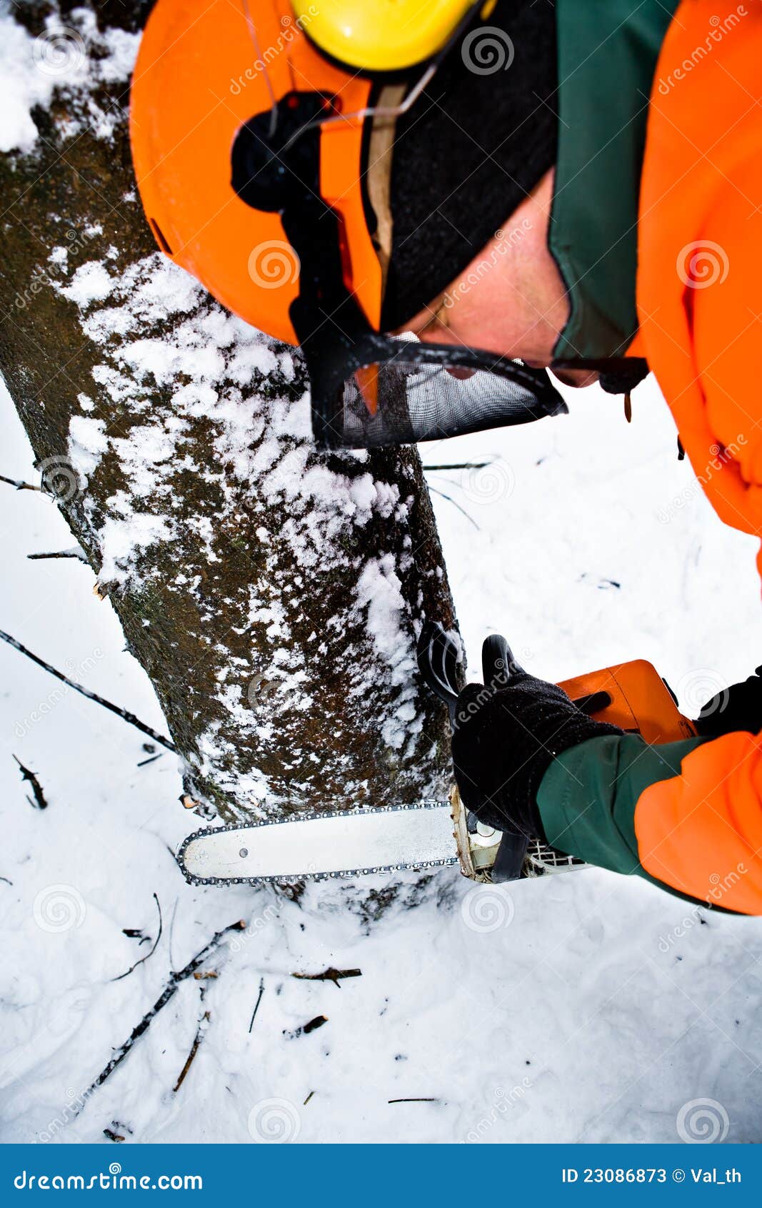 Lumberjack stock image. Image of winter, work, timber - 23086873