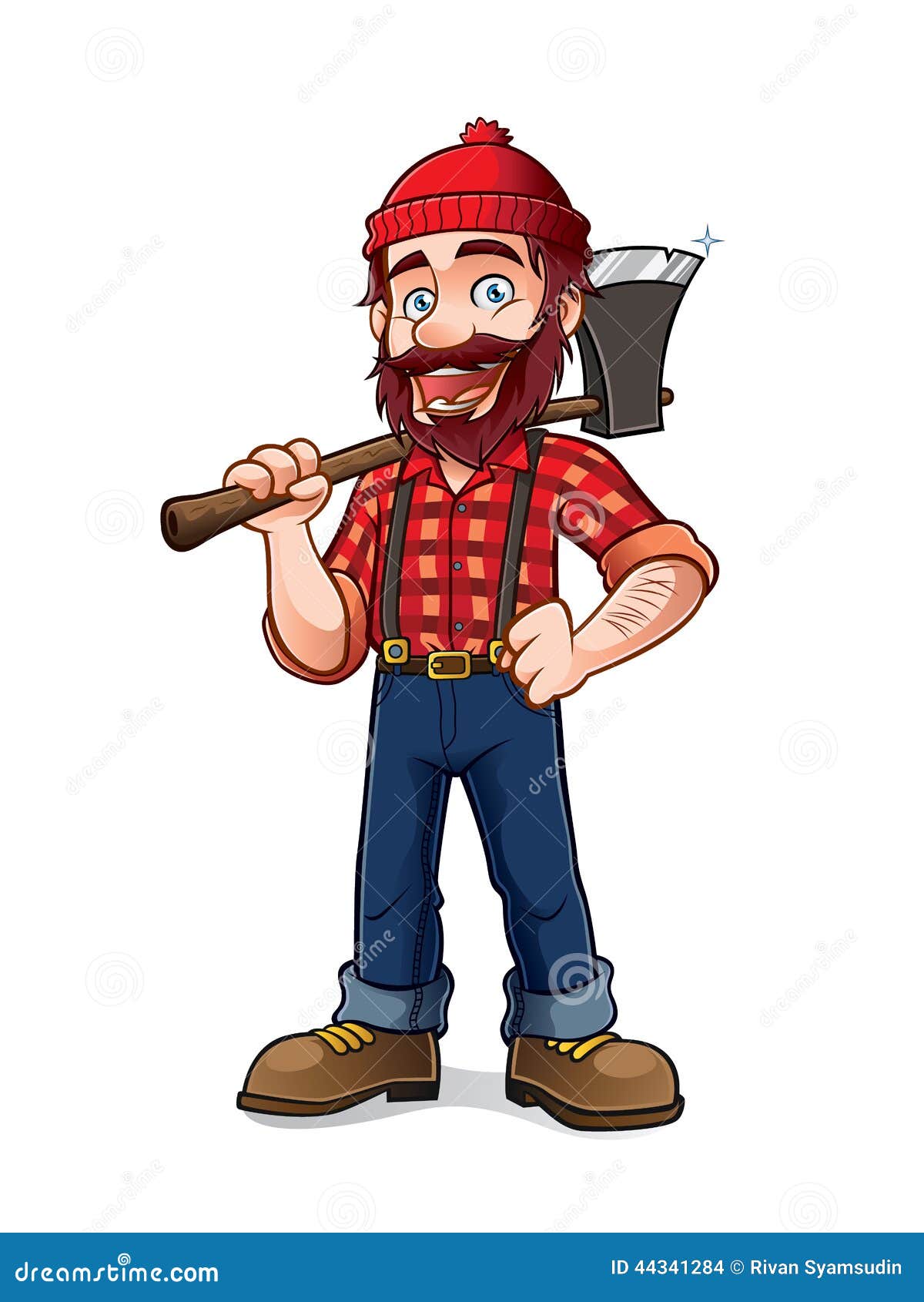 Lumberjack ilustración del vector. Ilustración de hombre - 44341284
