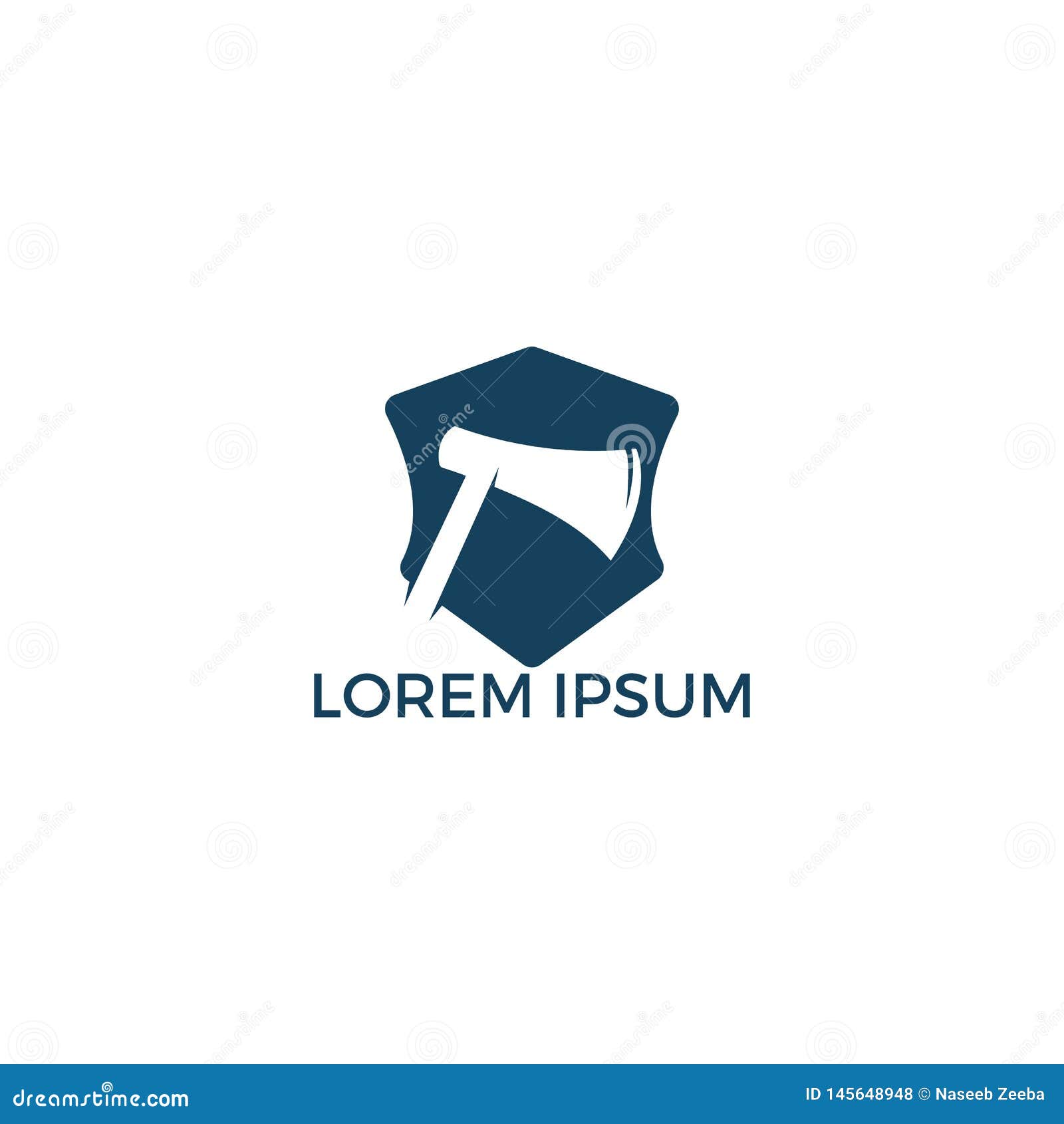 Lumberjack Axe Vector Logo Design. Stock Vector - Illustration of ...