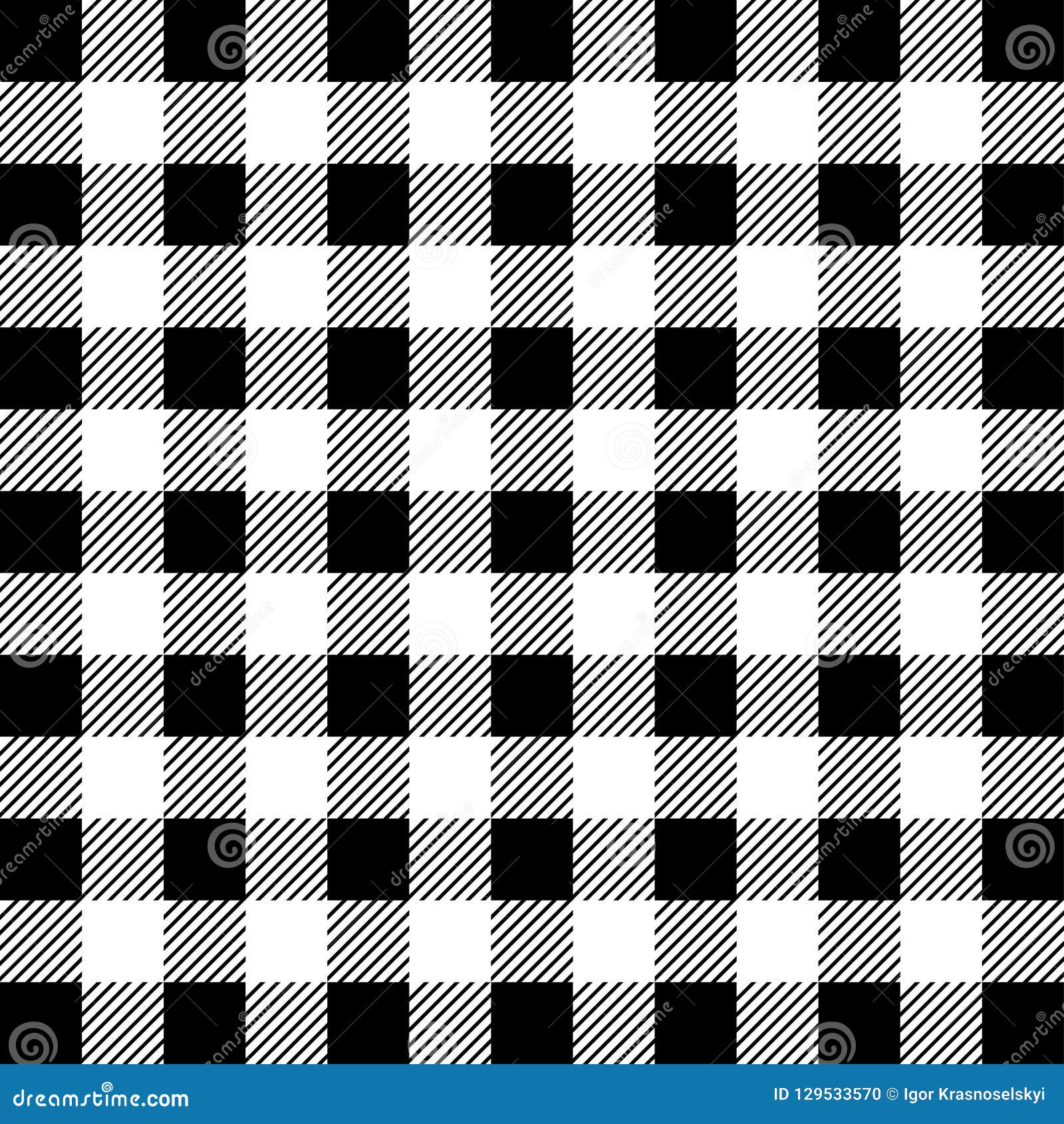 Lumberjack Buffalo Plaid Seamless Pattern. White and Black Lumberjack ...