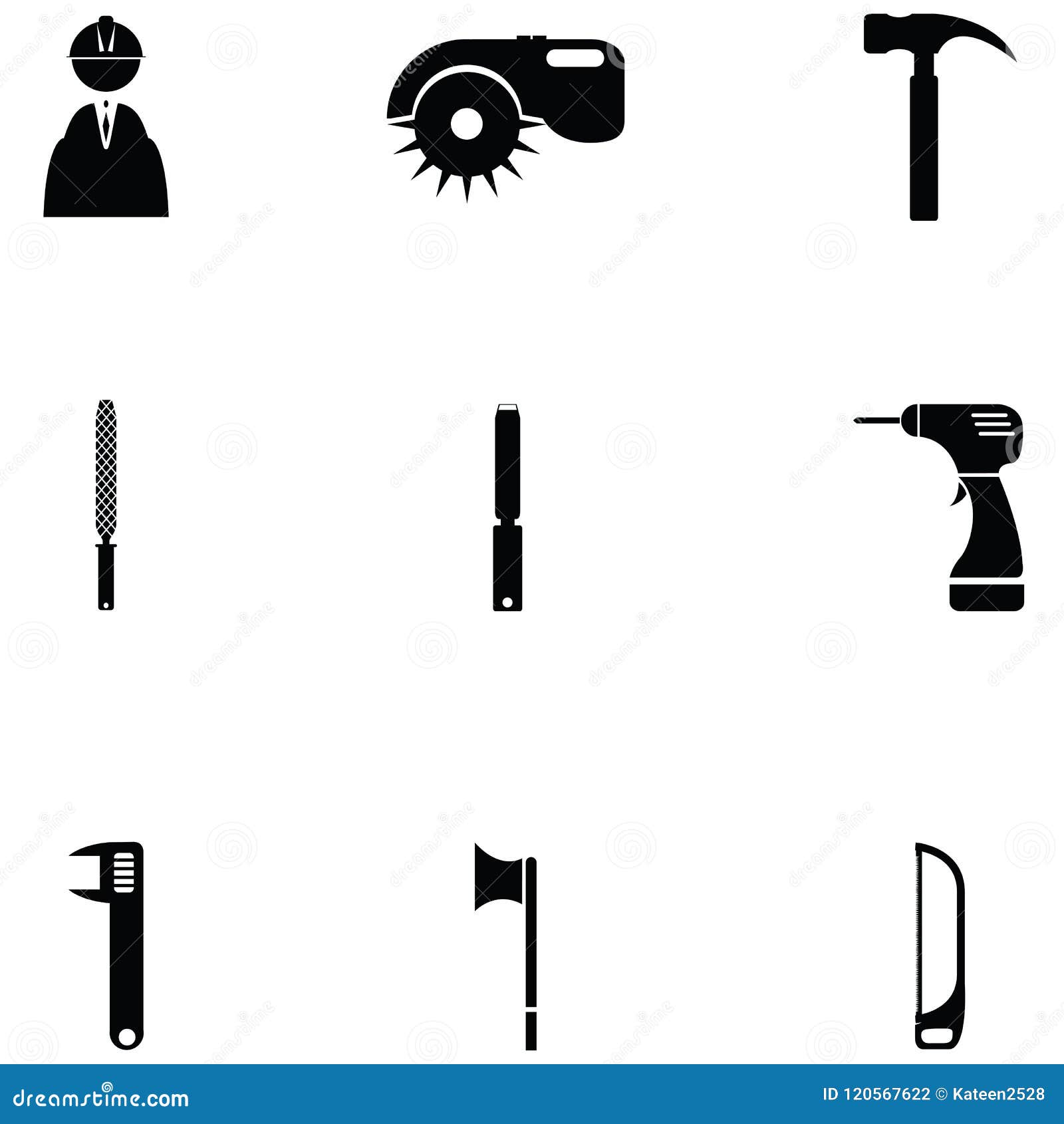 Lumberjack icon set stock vector. Illustration of lumber - 120567622