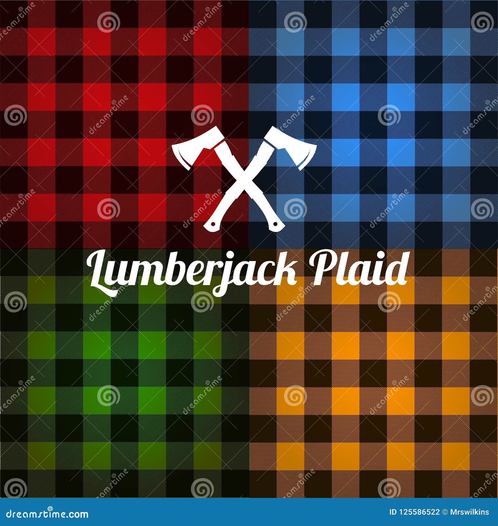 Lumberjack plaid pattern stock illustration. Illustration of material ...