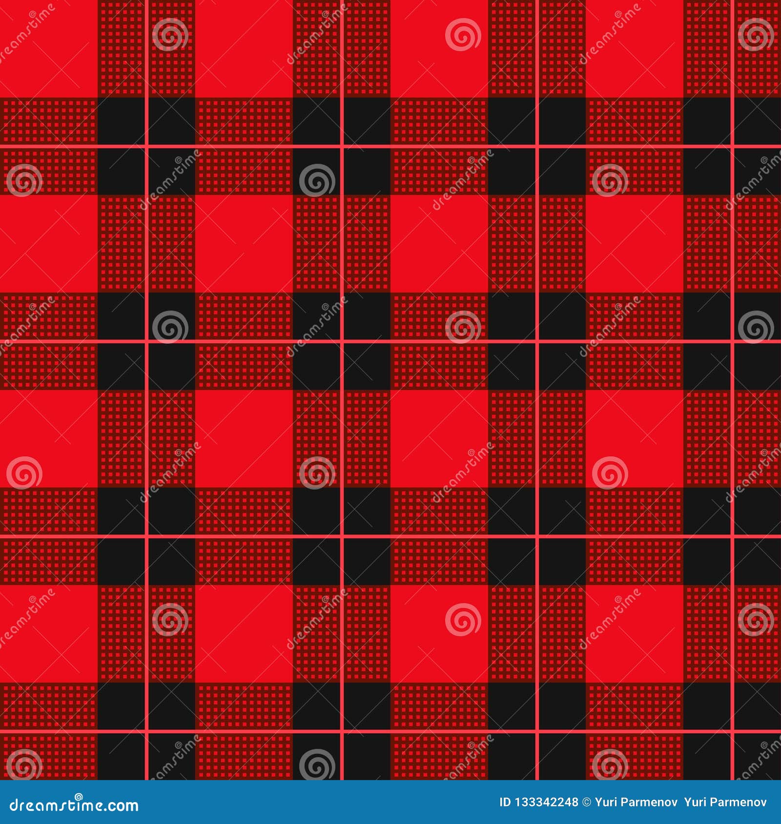 Lumberjack Plaid Pattern. Seamless Vector Background Stock Vector ...
