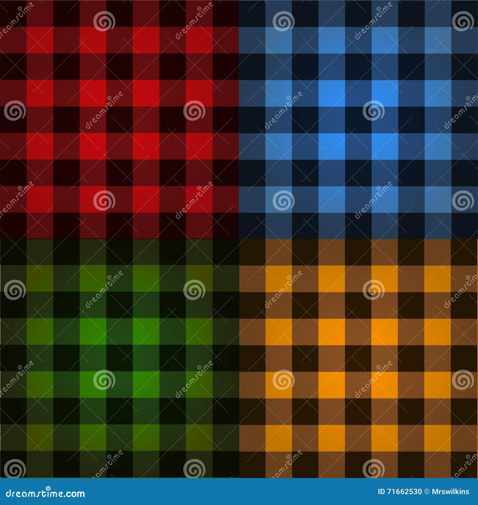 Lumberjack Plaid Pattern Set Stock Vector - Illustration of ...