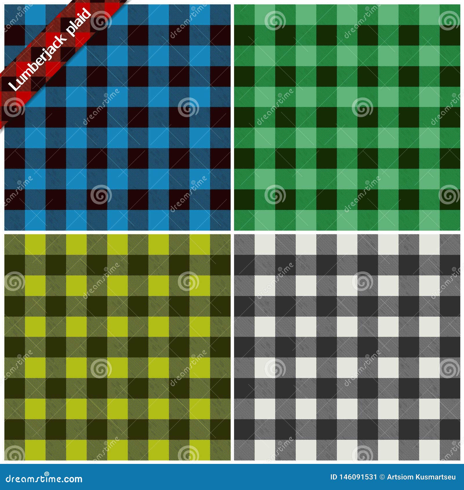 Lumberjack plaid pattern stock vector. Illustration of background ...