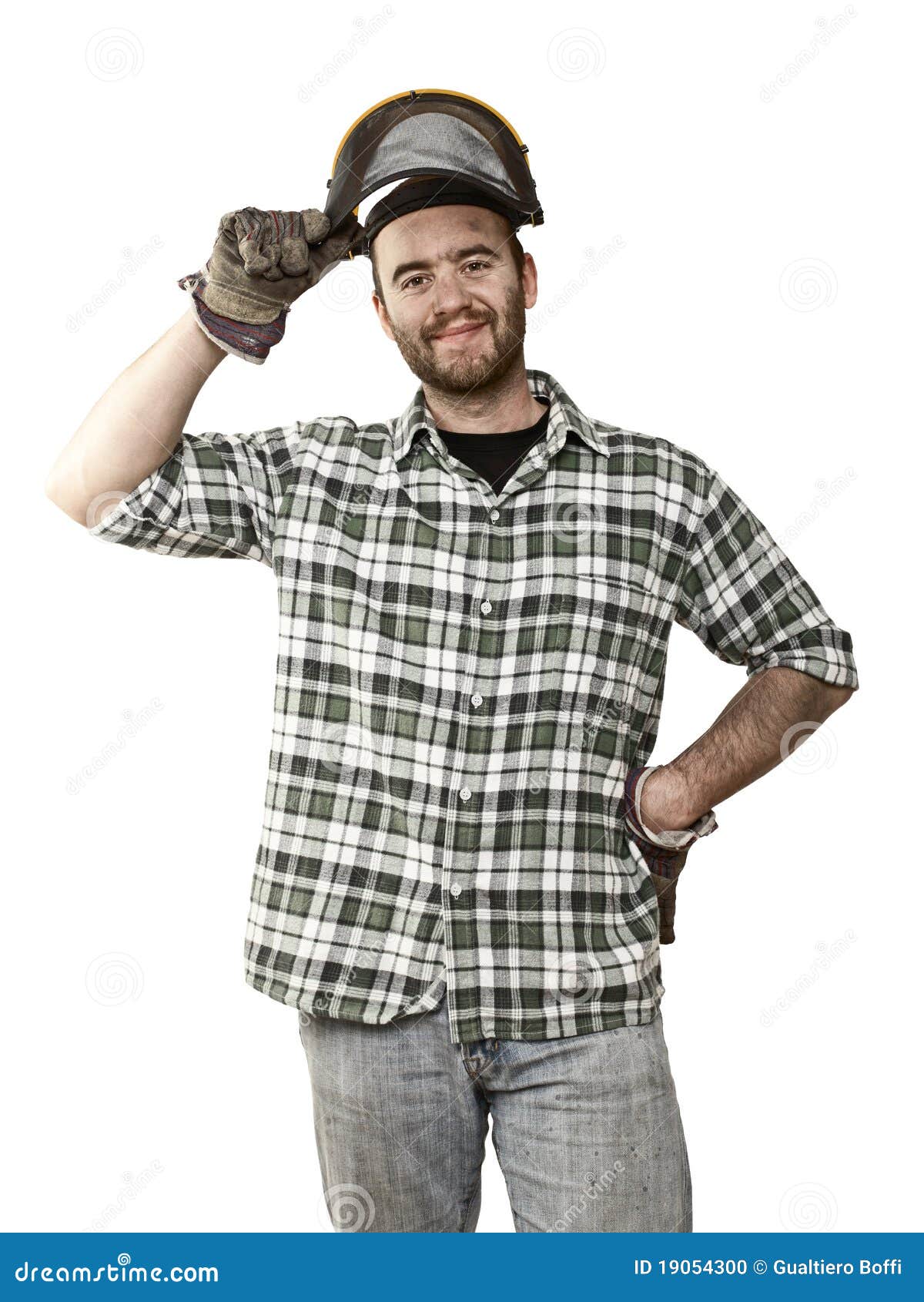 Lumberjack portrait stock photo. Image of equipment, safety - 19054300