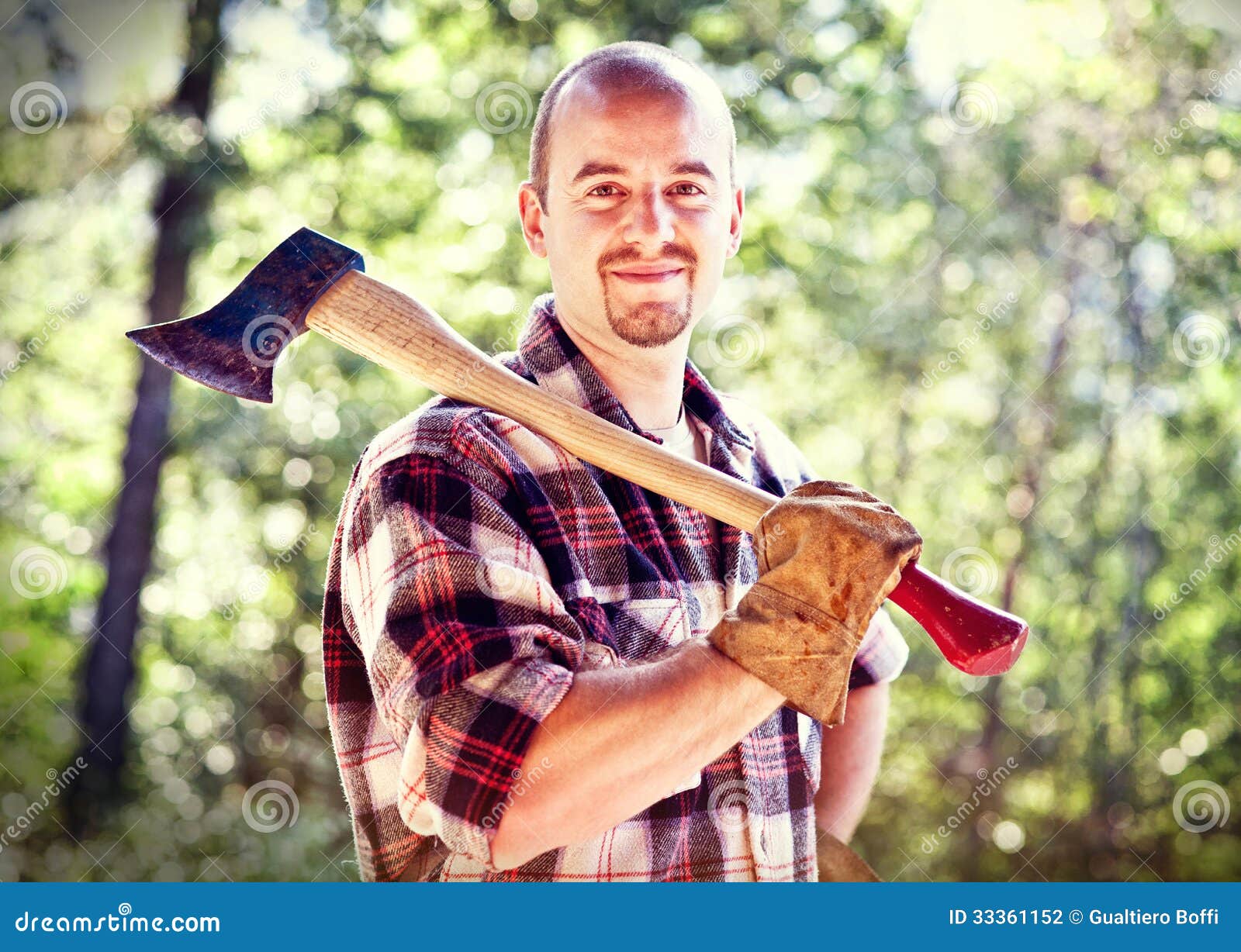 Lumberjack portrait stock photo. Image of male, farmer - 33361152