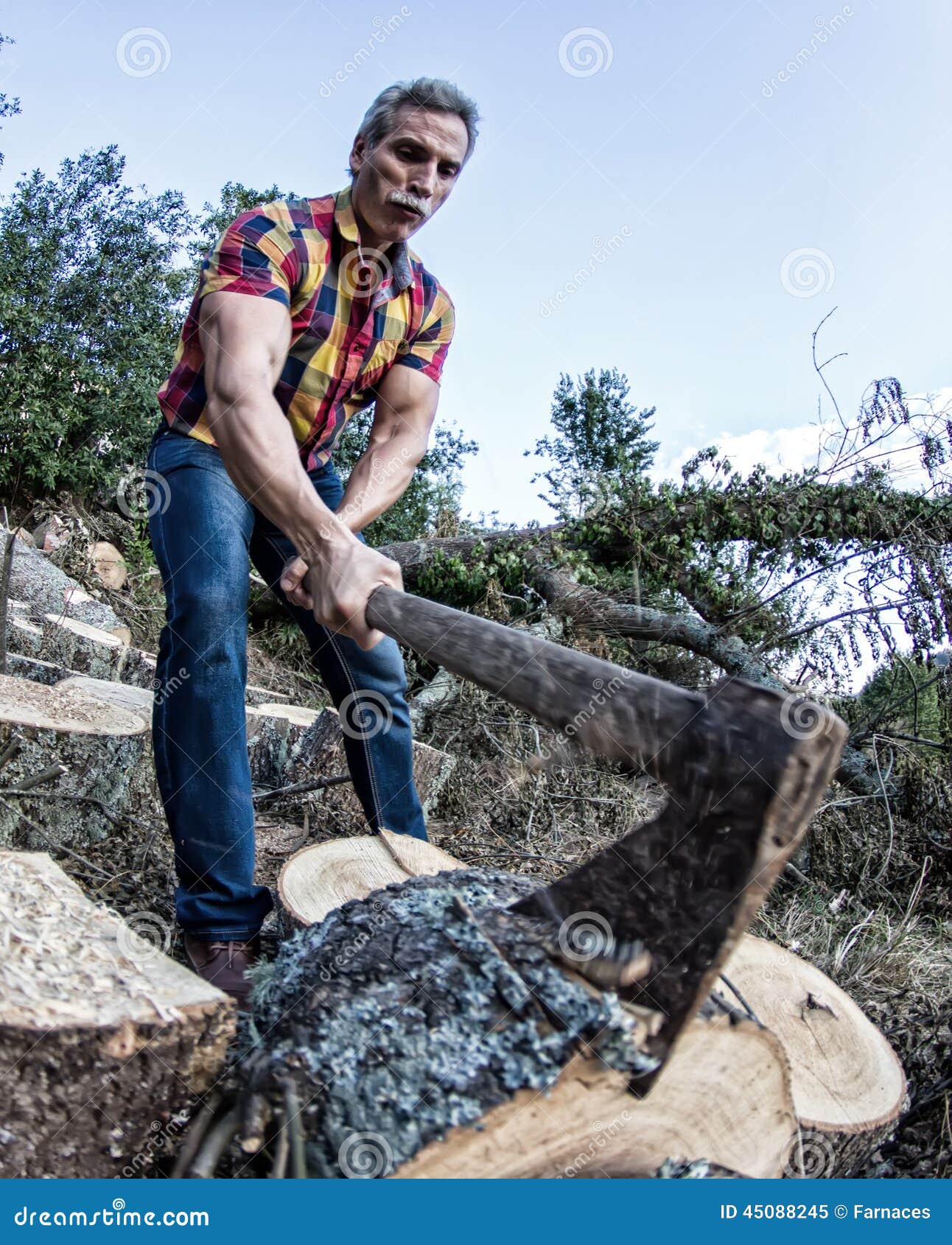Lumberjack stock image. Image of sharp, tool, lumberjack - 45088245