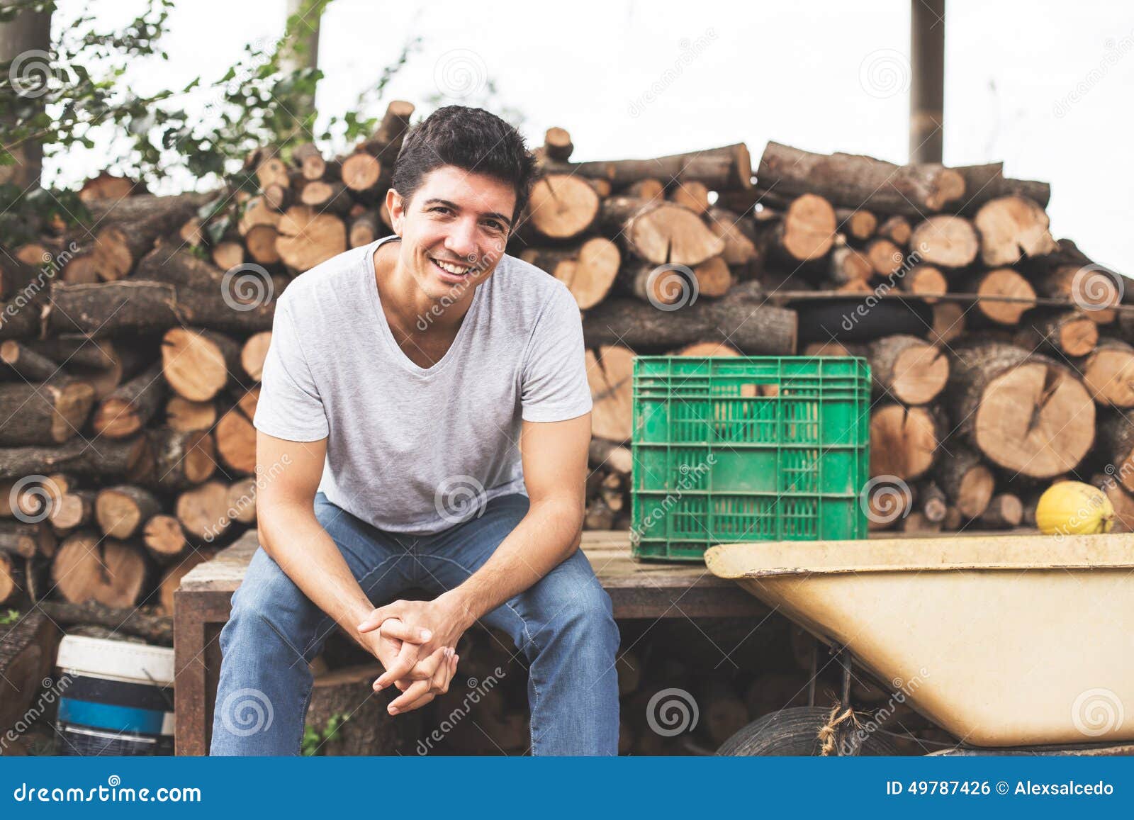 Lumberjack stock photo. Image of woodcutter, farmer, woods - 49787426