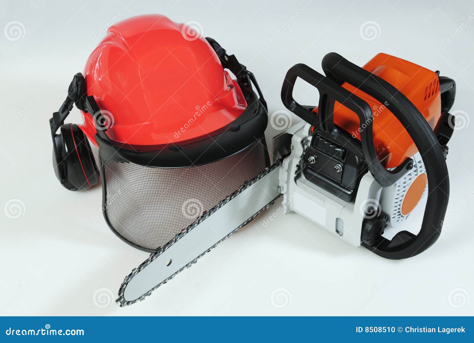 Lumberjacks equipment stock photo. Image of visor, woodcutting - 8508510