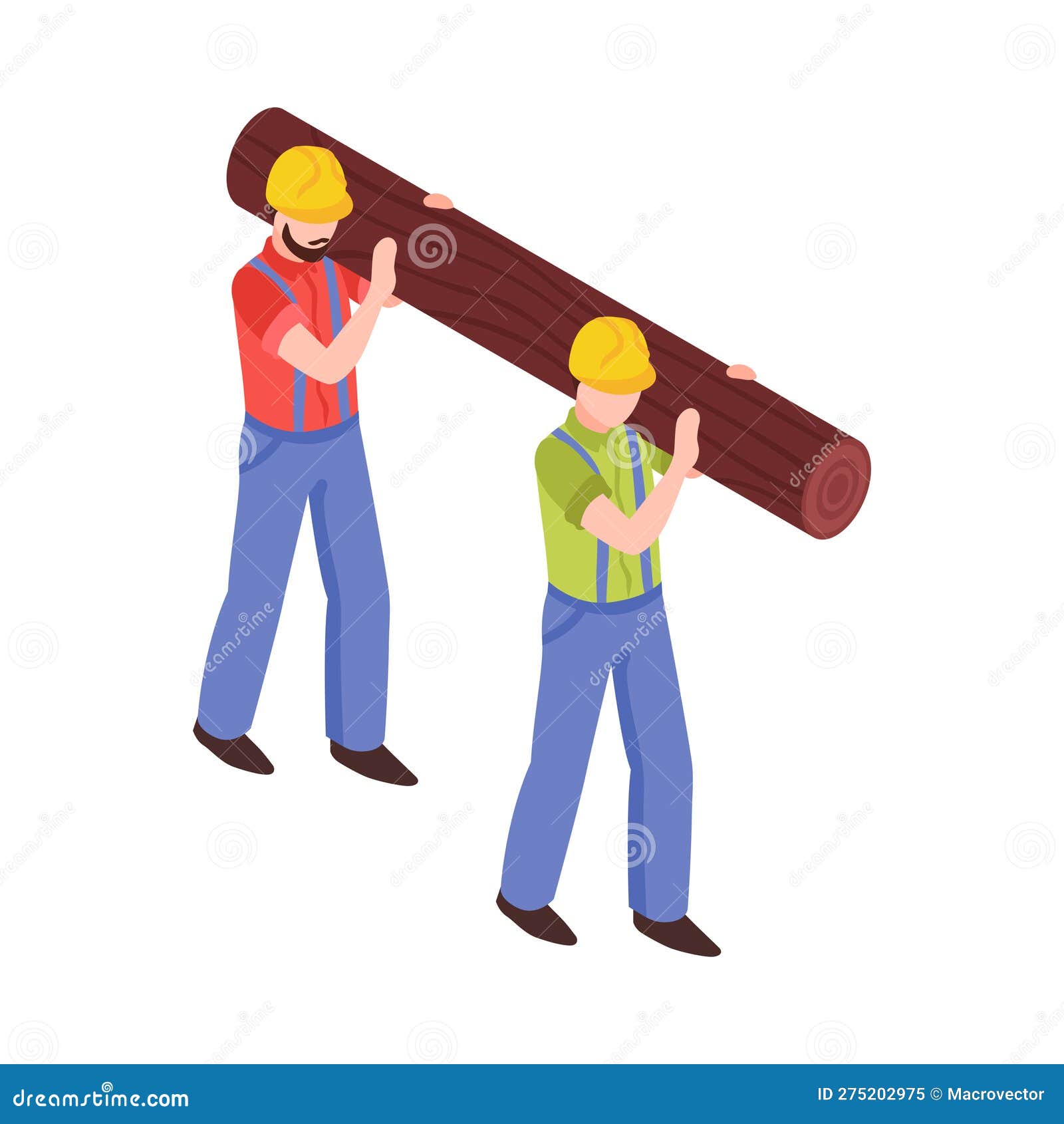 Lumberjacks Isometric Icon stock vector. Illustration of wood - 275202975