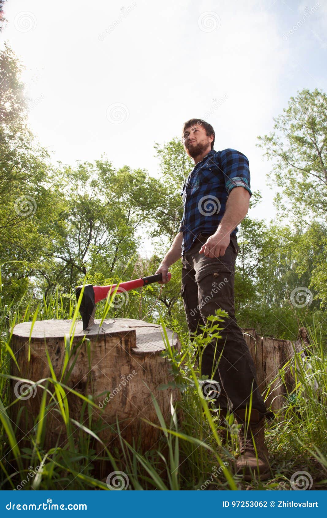 LUMBERMAN stock photo. Image of equipment, professional - 97253062