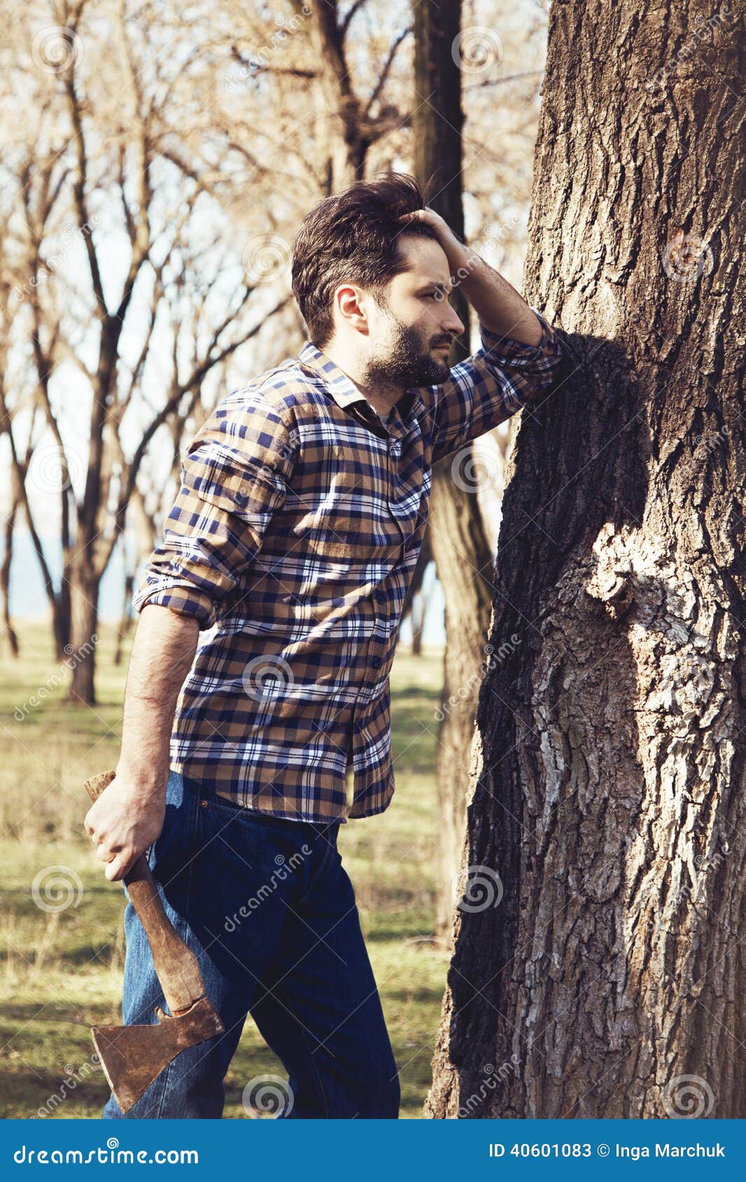 Lumberman stock image. Image of cool, alone, attractive - 40601083