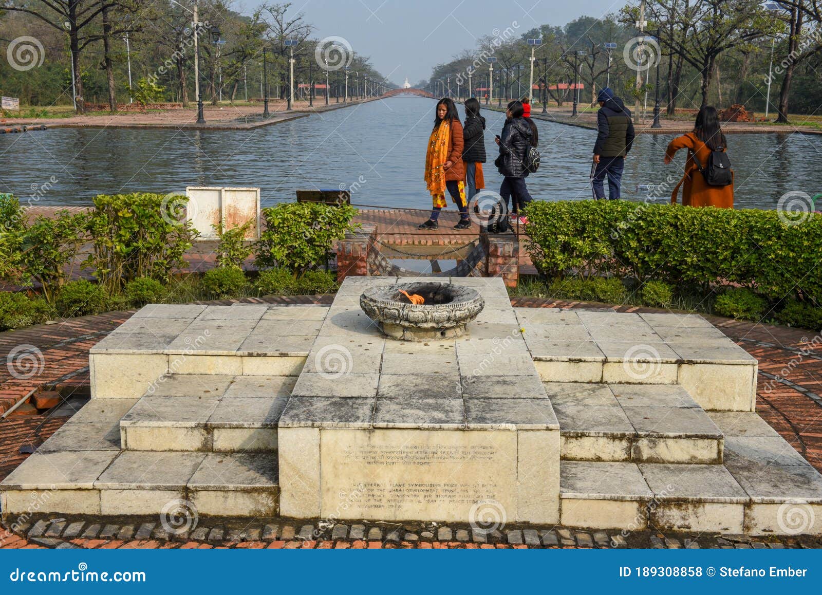 Canal of the Monastic Zone at Lumbini on Nepal Editorial Stock Photo ...